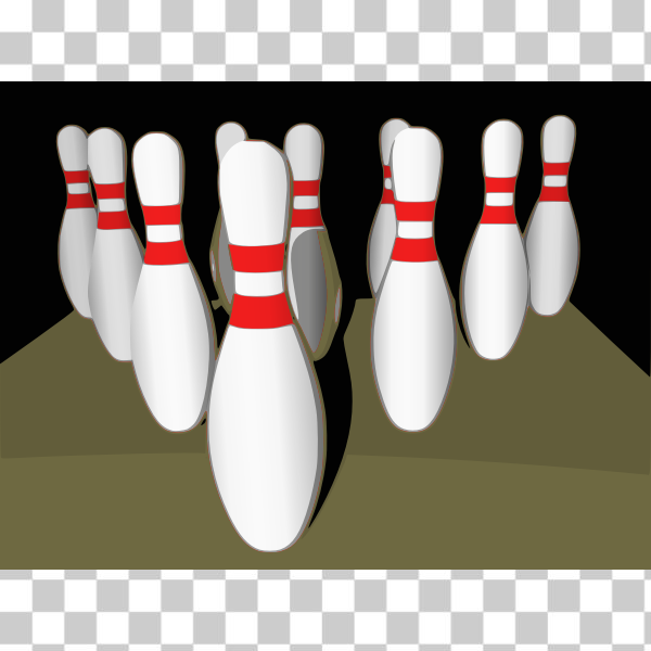 Free: SVG Bowling tenpins with shade vector clip art - nohat.cc