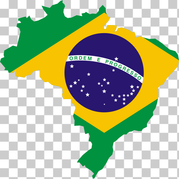 Free: SVG Brazil Flag Map - nohat.cc