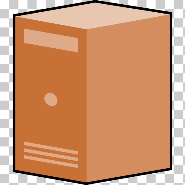 Free: SVG Brown computer box vector clip art - nohat.cc