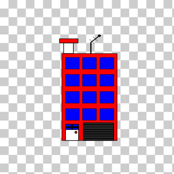 Free: SVG Building with antenna - nohat.cc