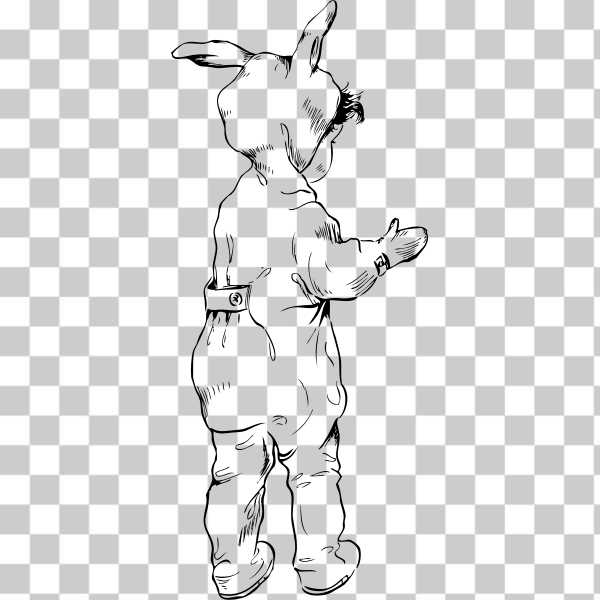 Free: SVG Bunny suit back vector image - nohat.cc