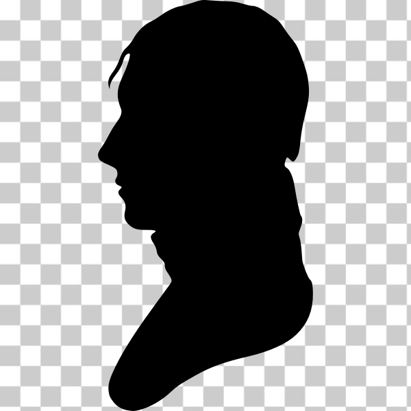 Free: SVG Bust silhouette of man039s head sculpture vector illustration ...