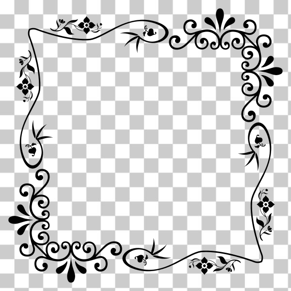 Free: SVG Cadre with flowers - nohat.cc