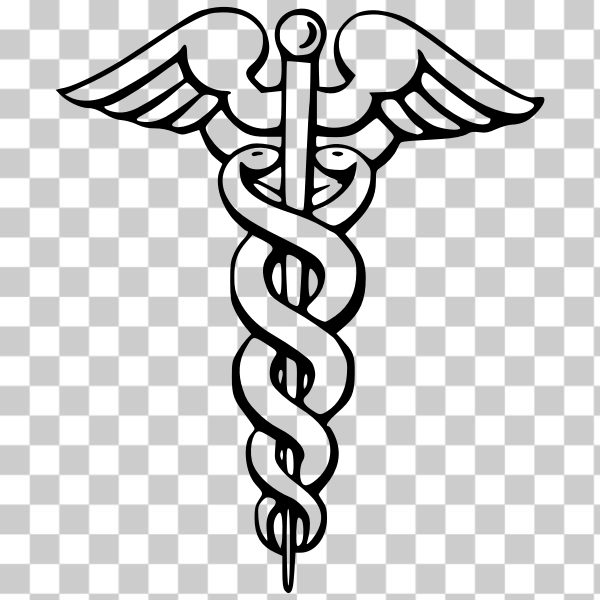 Free: SVG Caduceus sign vector image - nohat.cc