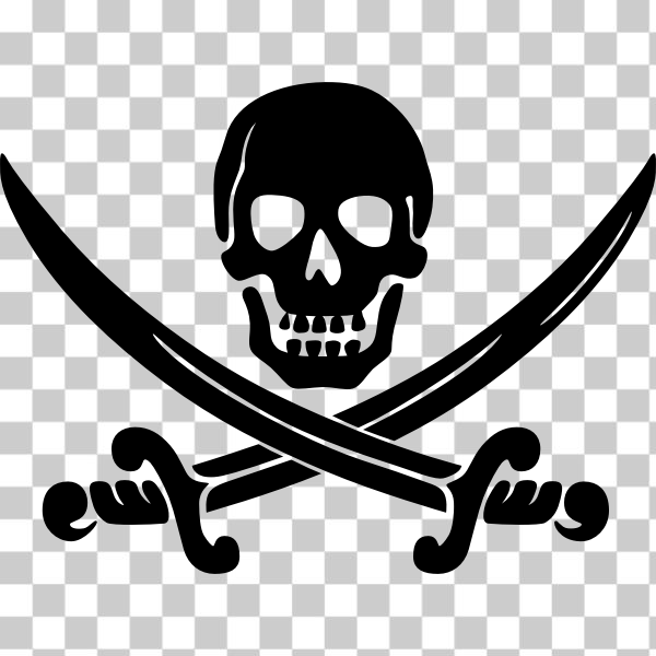 Free: SVG Calico Jack pirate logo vector image - nohat.cc