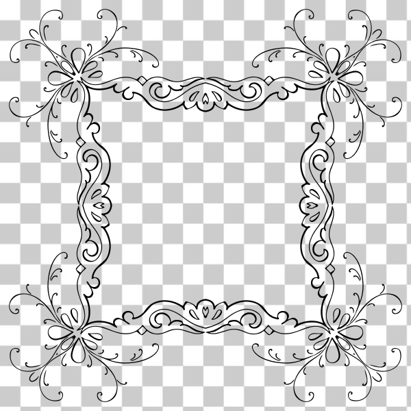 Free: SVG Calligraphic flourish frame vector image - nohat.cc