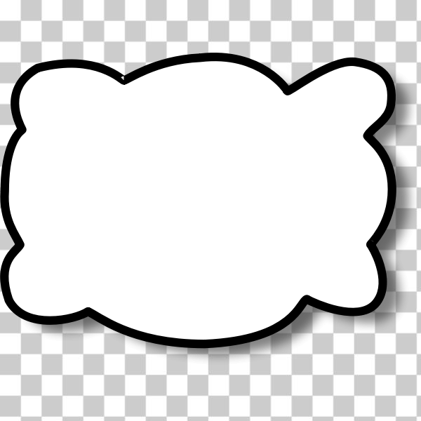 Free: SVG Callout cloud with shadow vector image - nohat.cc