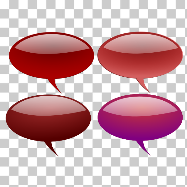 Free: SVG Callout red clouds selection vector image - nohat.cc