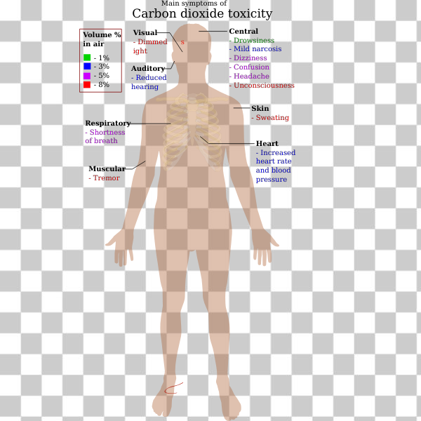 Free: SVG Carbon dioxide toxicity chart - nohat.cc