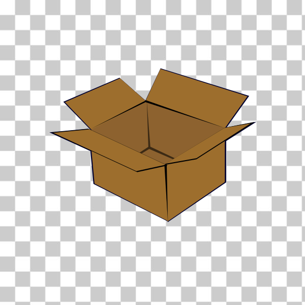 Free: SVG Cardboard box vector clip art - nohat.cc