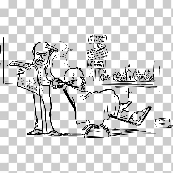 Free: SVG Careless barber - nohat.cc