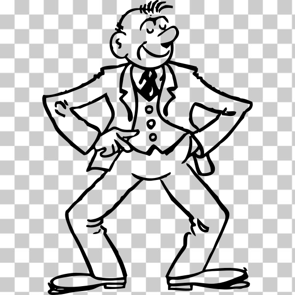 Free: SVG Caricature drawing of a man - nohat.cc