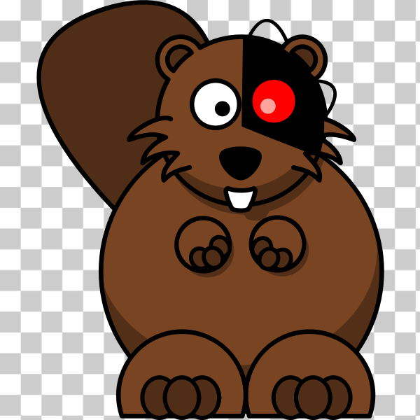 Free: SVG Cartoon bionic beaver - nohat.cc