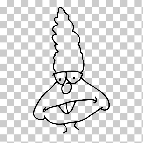 Free: SVG Cartoon man with rabbit teeth vector illustration - nohat.cc