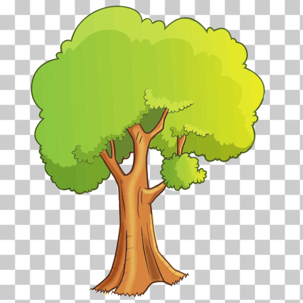 Free: SVG Cartoon Tree Isolated - nohat.cc