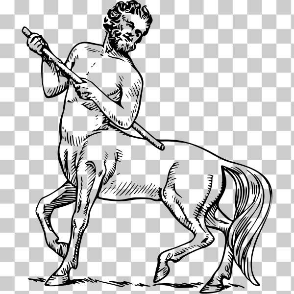 Free: SVG Centaur ilustration - nohat.cc