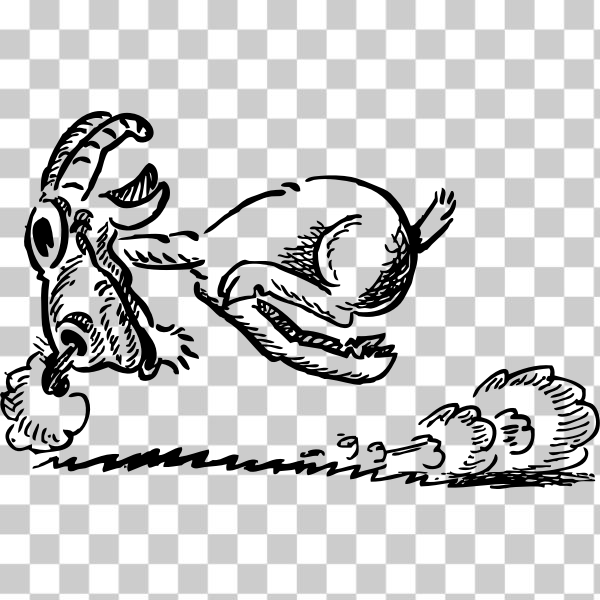 Free: SVG Charging goat vector clip art - nohat.cc