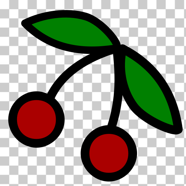 Free: SVG Cherries fruit icon vector drawing - nohat.cc
