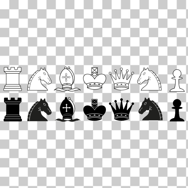 Free: SVG Chess pieces vector - nohat.cc