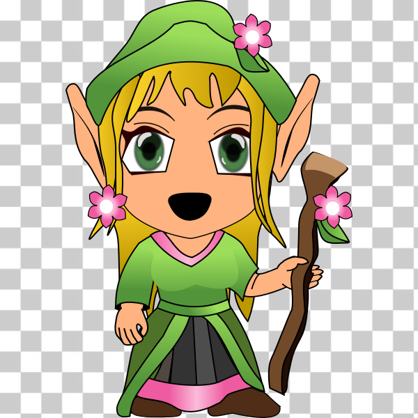 Free: SVG Chibi female vector character - nohat.cc