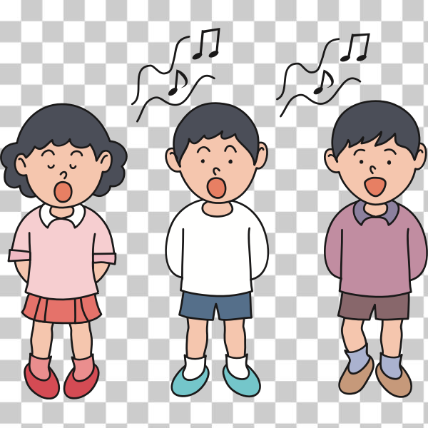 Free: SVG Children singing image - nohat.cc