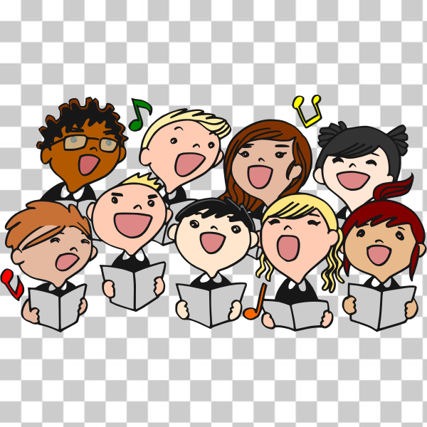 Free: SVG Children039s choir vector image - nohat.cc