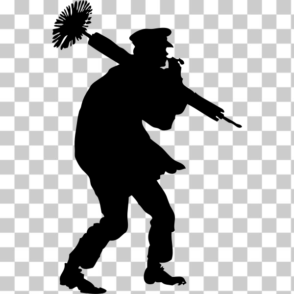 Free: SVG Chimney sweep silhouette vector drawing - nohat.cc