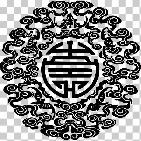 Free: SVG Chinese motif silhouette - nohat.cc