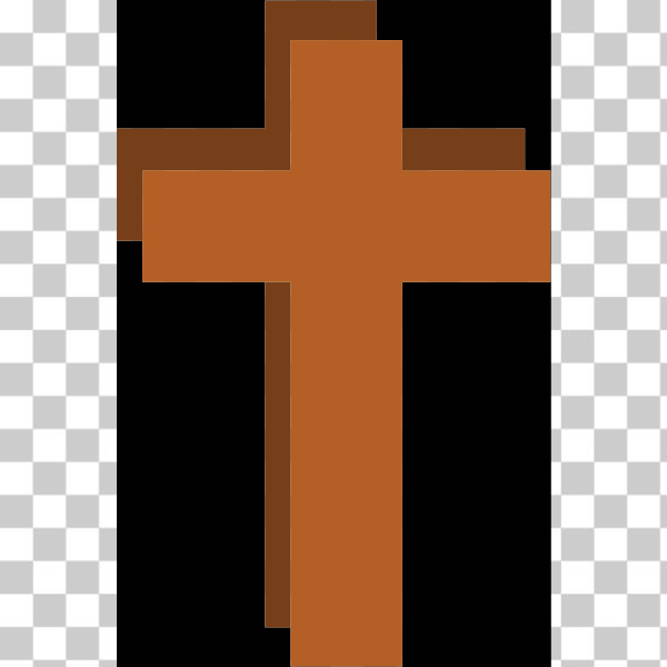 Free: SVG Christian cross with shadow vector drawing - nohat.cc