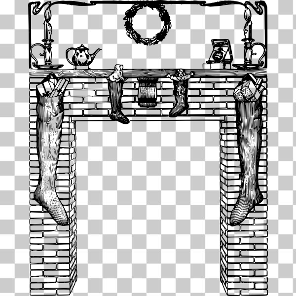 Free: SVG Christmas stocking frame vector clip art - nohat.cc