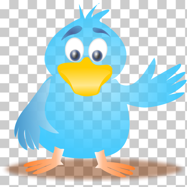 Free: SVG Clip art of blue bird waving its wing - nohat.cc