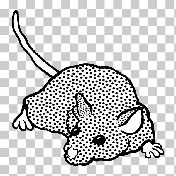 Free: SVG Clip art of spotty mouse in black and white - nohat.cc