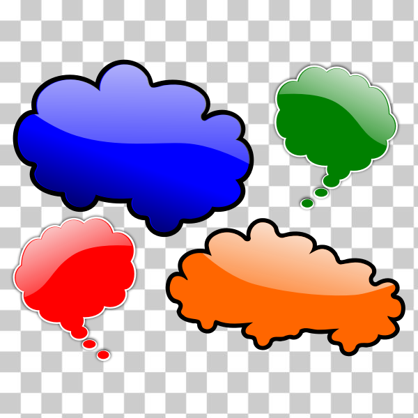 Free: SVG Color set of callouts vector drawing - nohat.cc