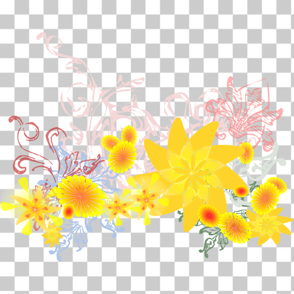 Free: SVG Colorful flowers vector clip art - nohat.cc