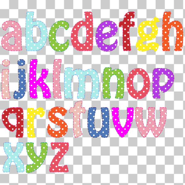 Free: SVG Colorful lowercase alphabet - nohat.cc