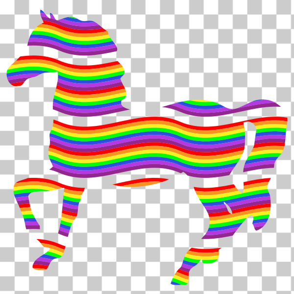 Free: SVG Colorful Rainbow Horse - nohat.cc