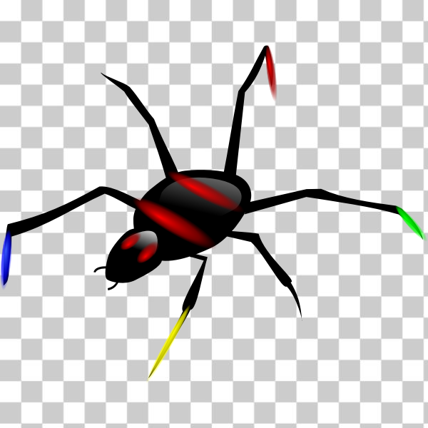 Free: SVG Colorful spider vector image - nohat.cc