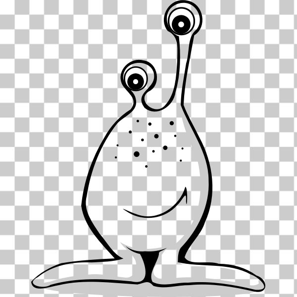 Free: SVG Comic alien vector drawing - nohat.cc