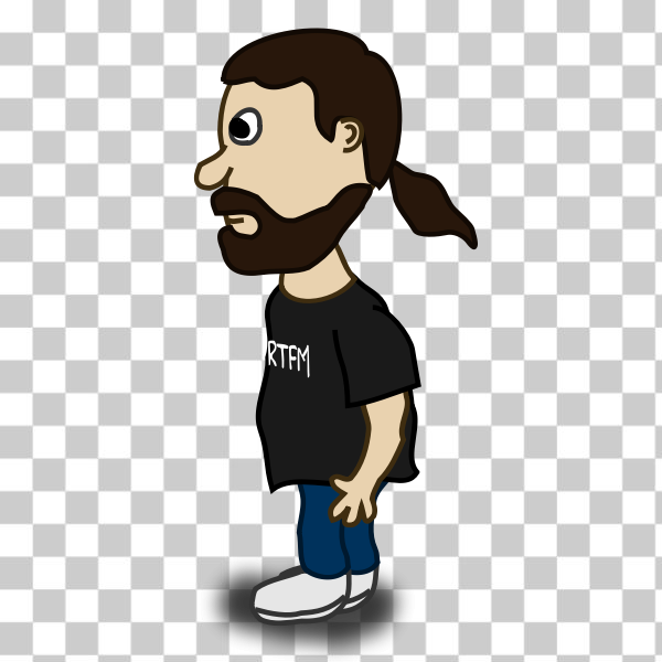 Free: SVG Comic character profile vector image - nohat.cc