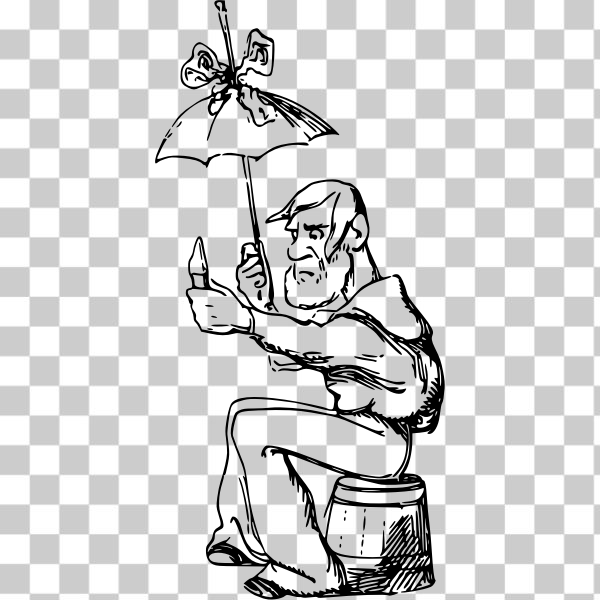 Free: SVG Comic man sitting - nohat.cc