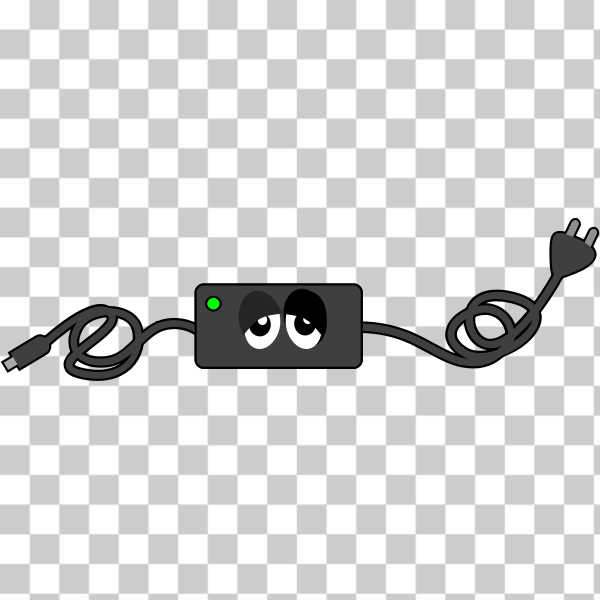 Free: SVG Computer charger sad eye vector drawing - nohat.cc