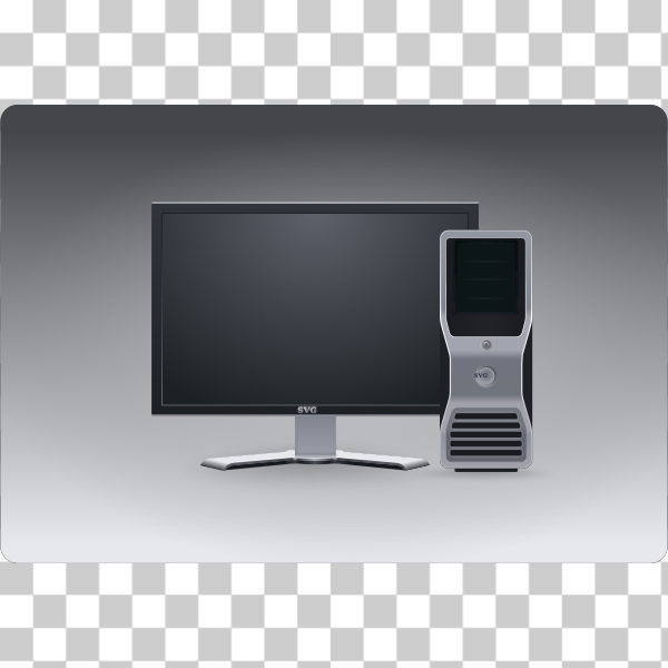 Free: SVG Computer CPU and monitor vector iamge - nohat.cc