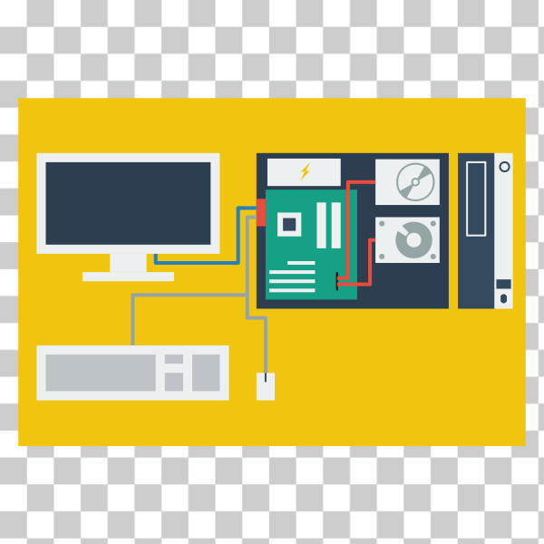 Free: SVG Computer hardware scheme - nohat.cc