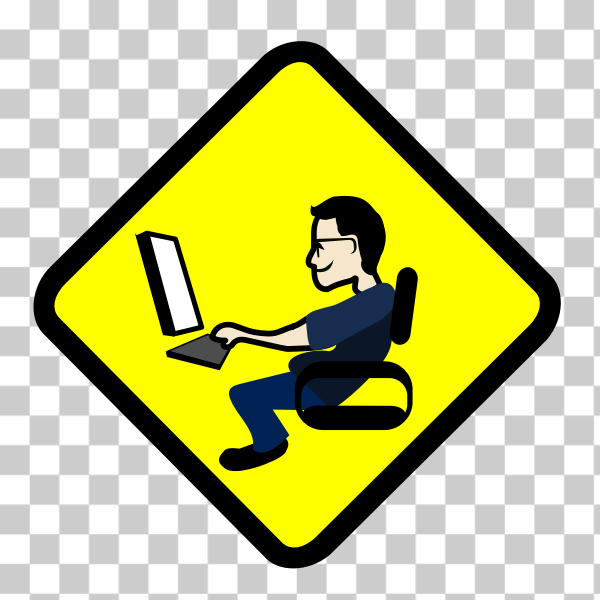 Free: SVG Computer warning sign - nohat.cc
