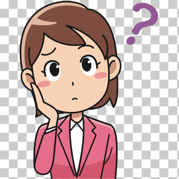 Free: SVG Confused lady image - nohat.cc