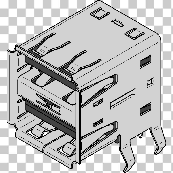 Free: SVG Connector for USB dual type A vector image - nohat.cc