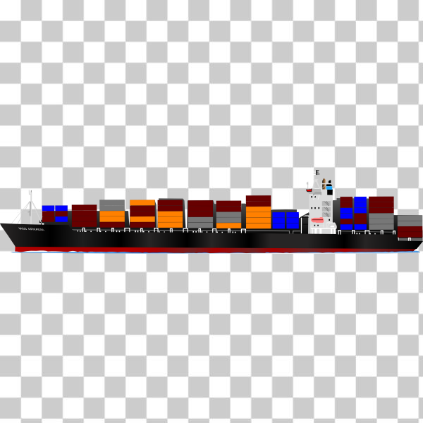 Free: SVG Container ship vector illustration - nohat.cc