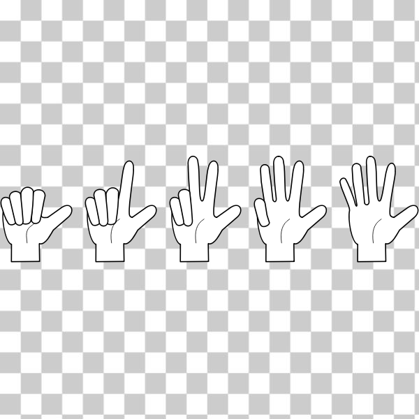 Free: SVG Count on fingers vector image - nohat.cc