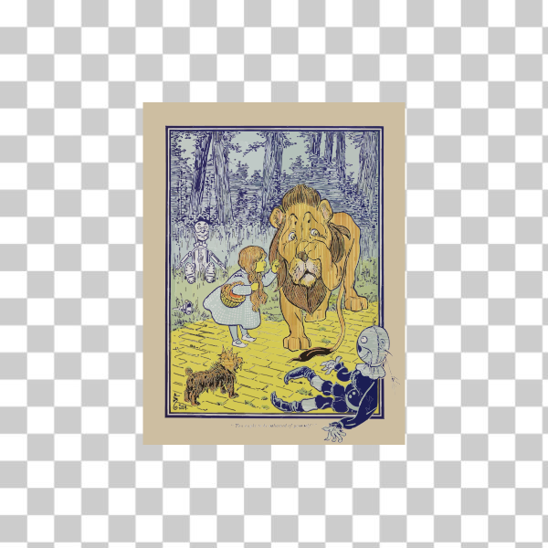 Free: SVG Cowardly lion Wizard of Oz poster vector clip art - nohat.cc