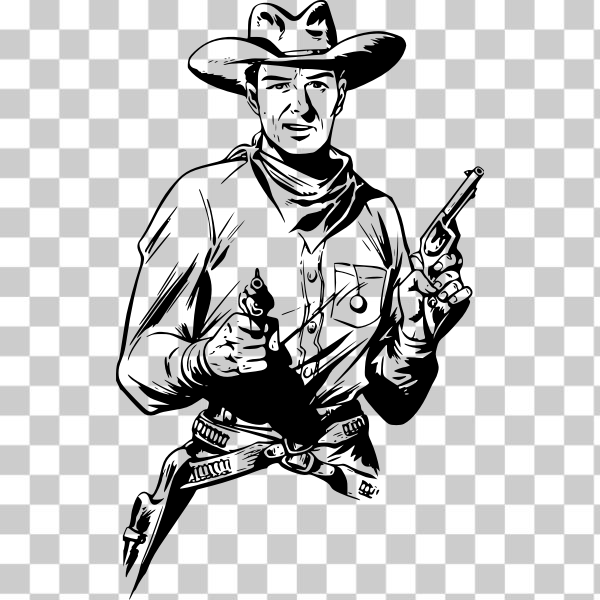 Free: SVG Cowboy drawing - nohat.cc